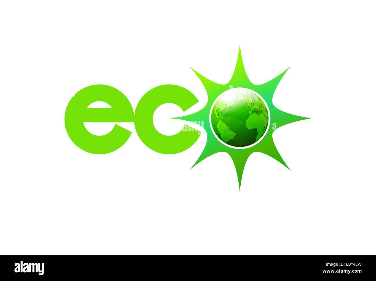 Earth Globe World with Green Burst Stock Photo - Alamy