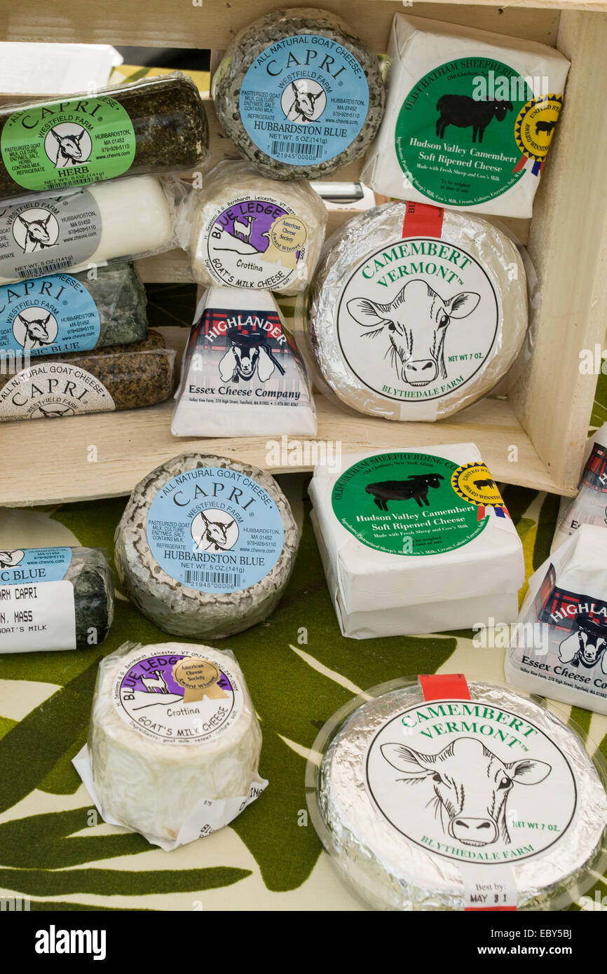 Cheeses from small New England producers for sale at the Casey Farm ...