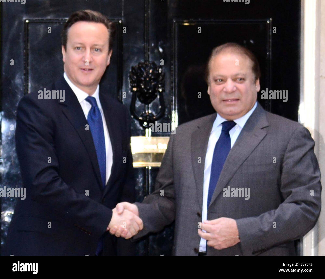 Prime Minister Muhammad Nawaz Sharif shaking hand with British Prime ...