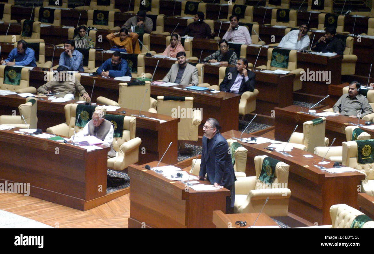 Sharjeel Inam Memon, Provincial Minister for Information expressing his ...