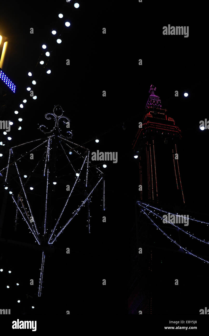 Illuminations blue bling jewels attached lamp posts central promenade ...