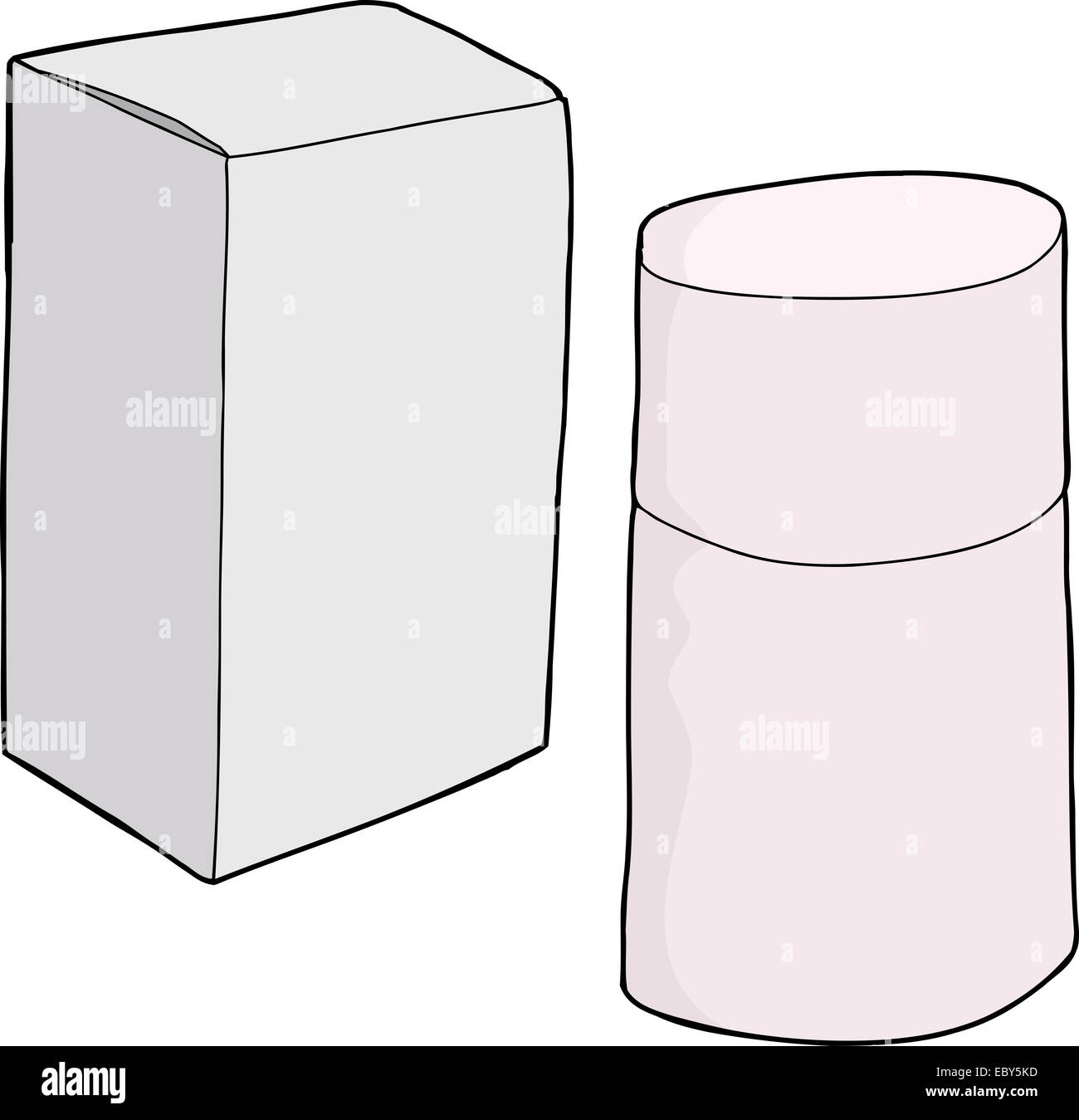 Hand drawn generic cartoon perfume packages on white Stock Photo - Alamy