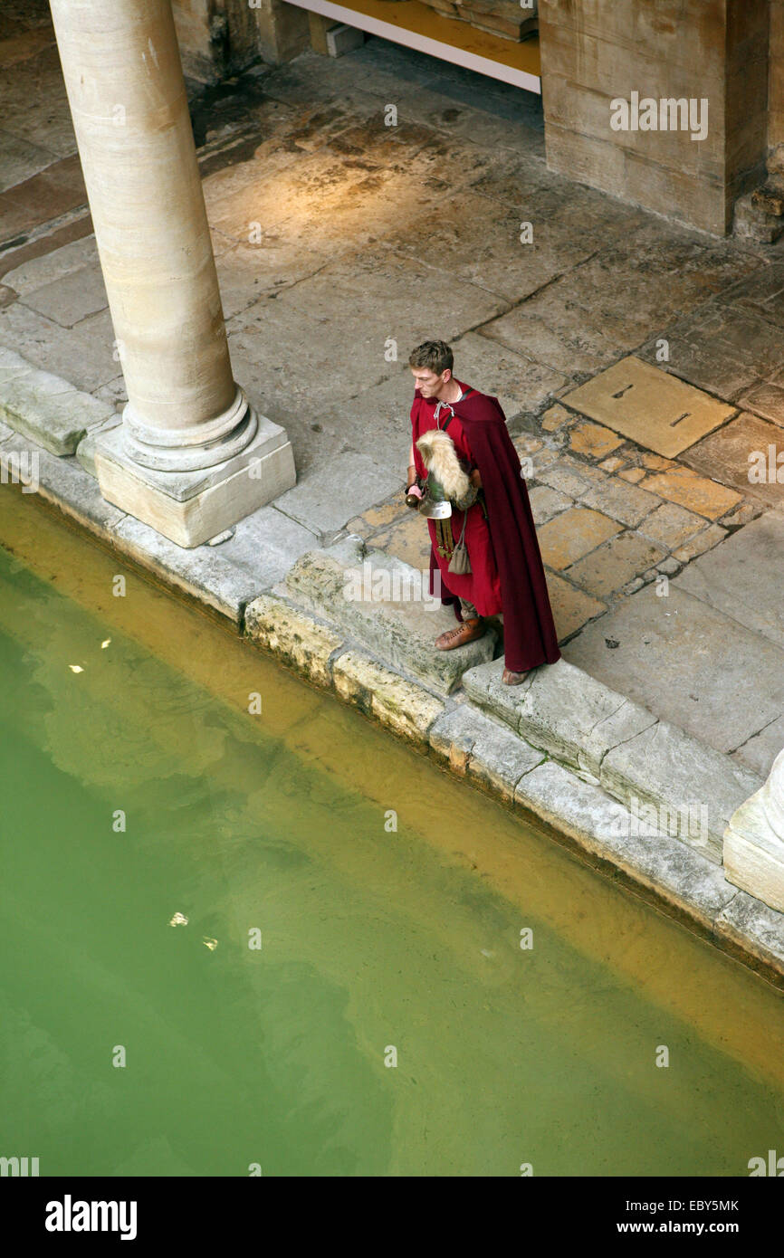 Roman soldier in the baths at Bath Stock Photo - Alamy