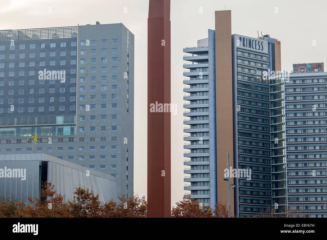 Barcelona. Modern buildings in forum zone Stock Photo - Alamy