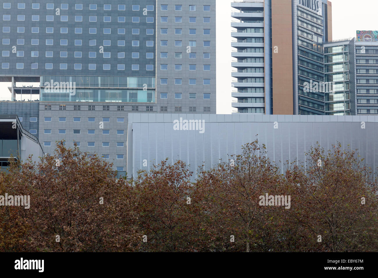 Barcelona. Modern buildings in forum zone Stock Photo - Alamy
