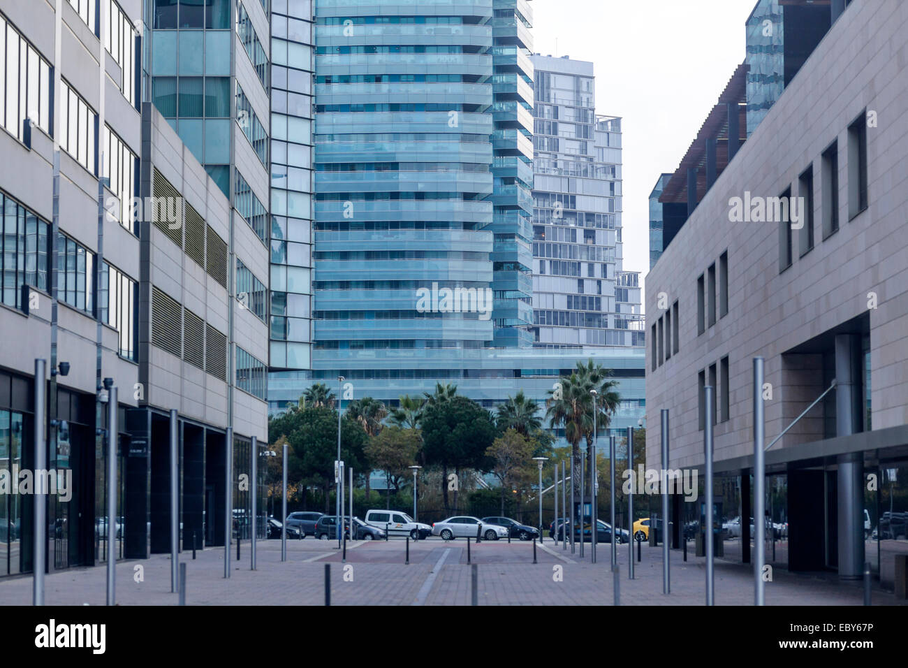 Barcelona. Modern buildings in forum zone Stock Photo - Alamy