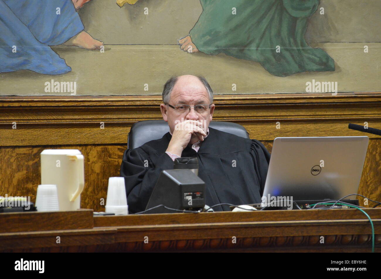 Missoula, Montana. 05th Dec, 2014. Judge Edward McLean sits in the ...