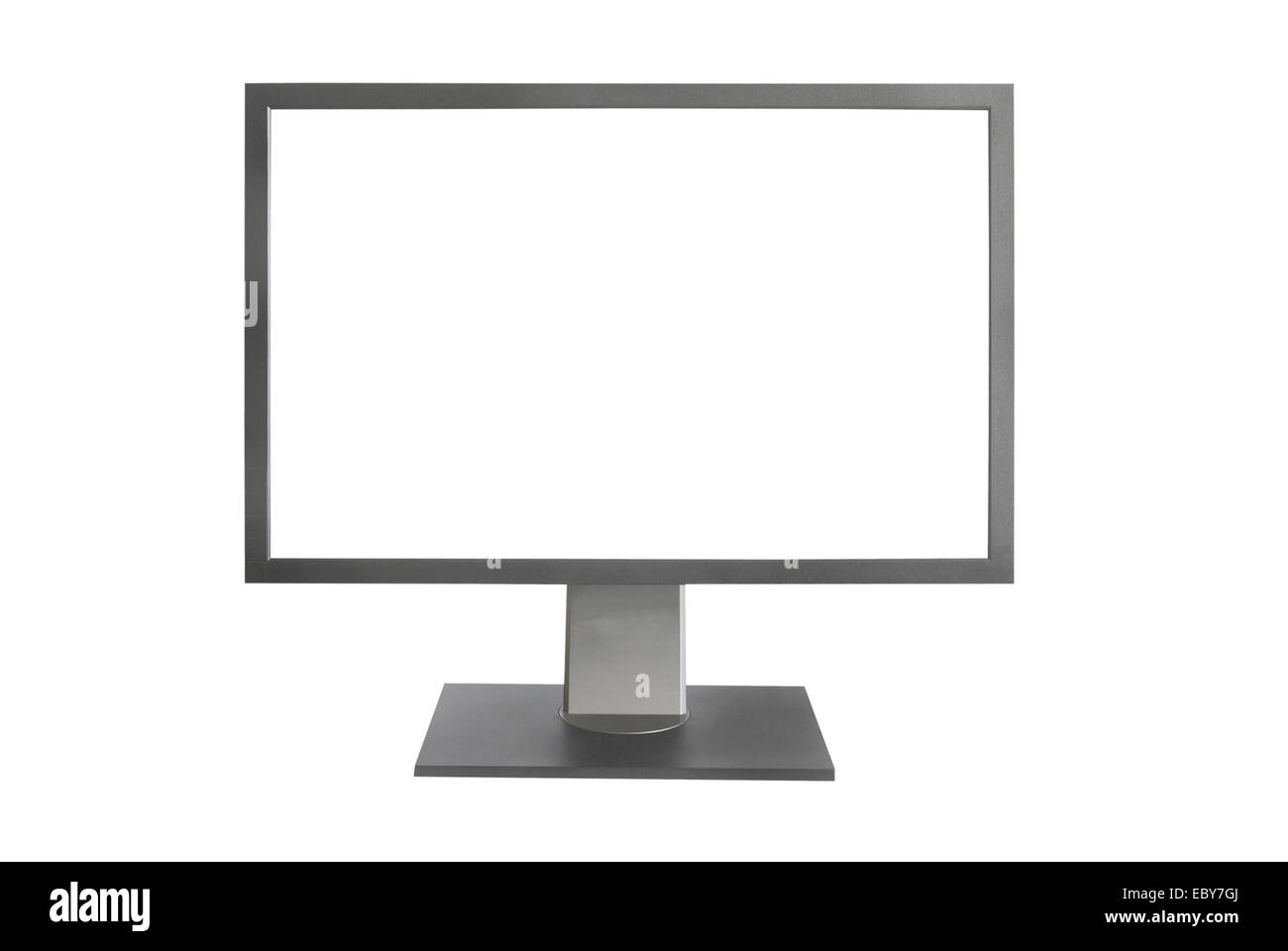 Gray LCD monitor with empty screen isolated on white Stock Photo - Alamy