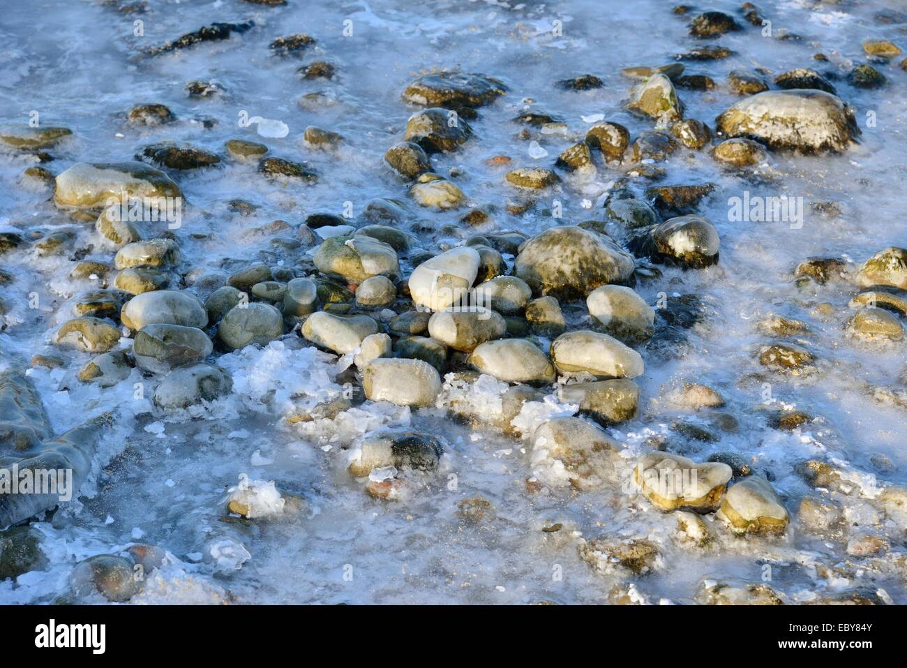 Winter Baltic sea beach, ice covered Stock Photo - Alamy