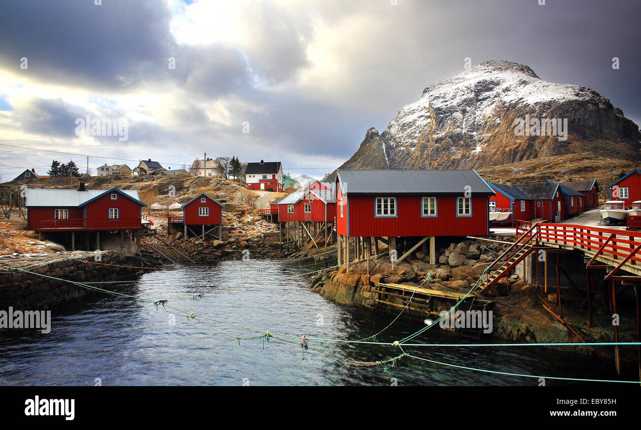 Å , small fishing village in the lofoten Islands, Norway Stock Photo ...
