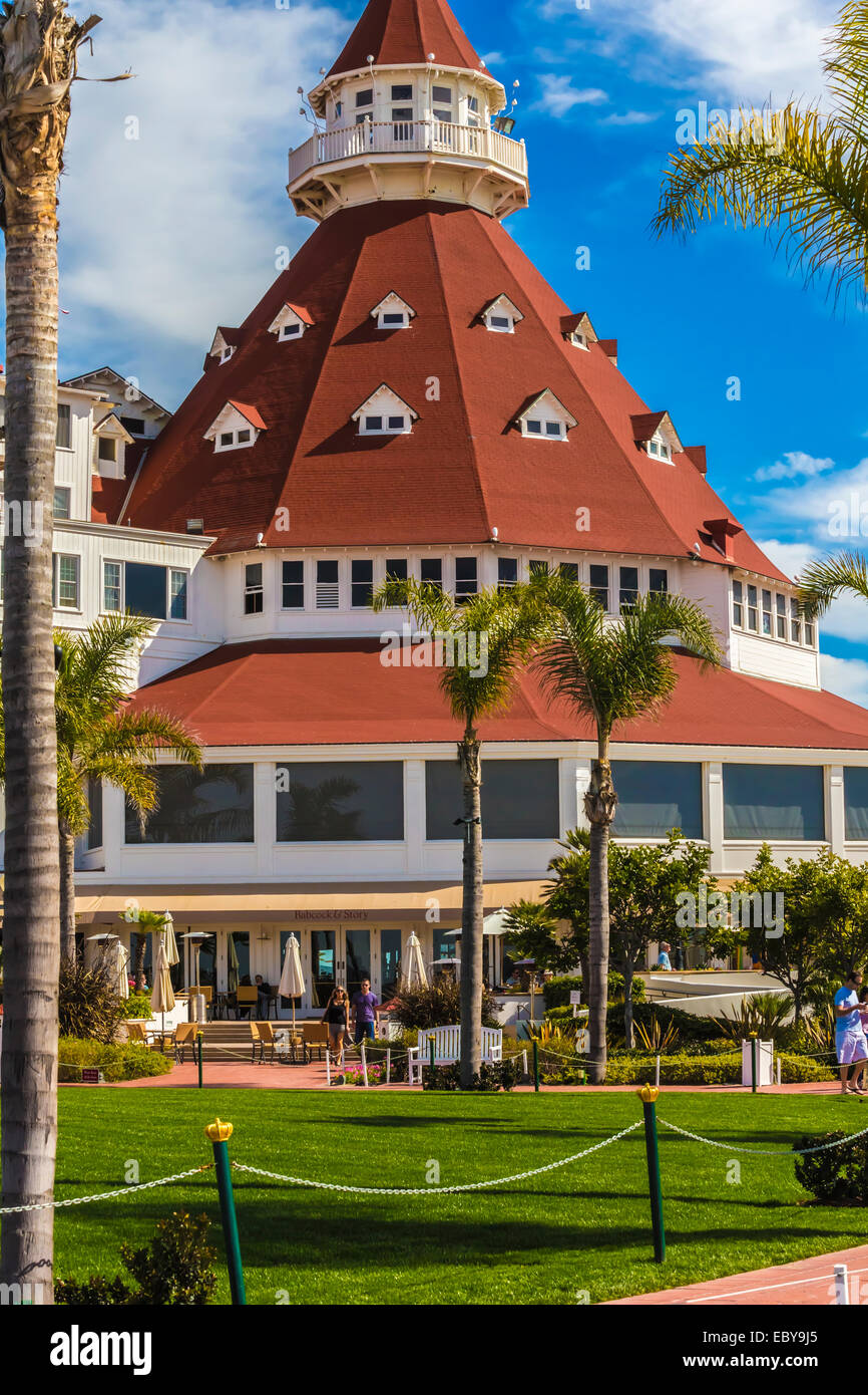hotel del coronado on coronado island in san diego bay Stock Photo - Alamy