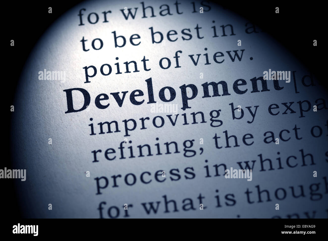Fake Dictionary, Dictionary definition of the word development Stock ...