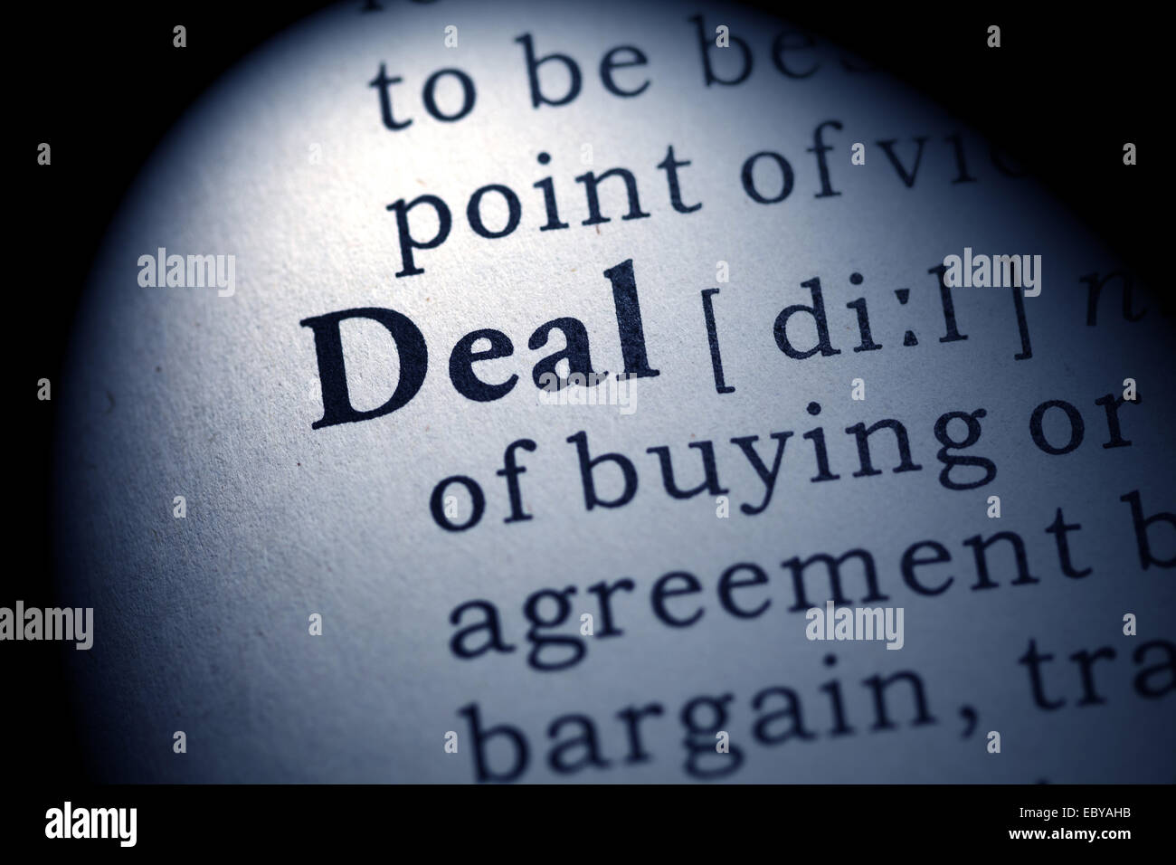 Fake Dictionary, Dictionary definition of the word deal Stock Photo - Alamy
