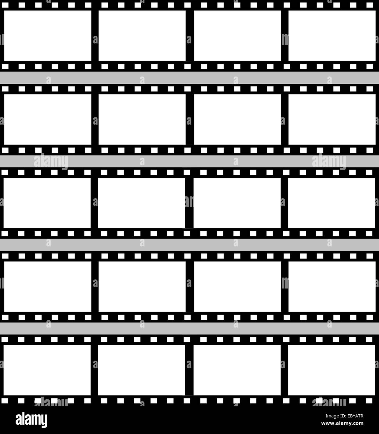 A sheet of blank 35mm film reels/strips Stock Photo - Alamy