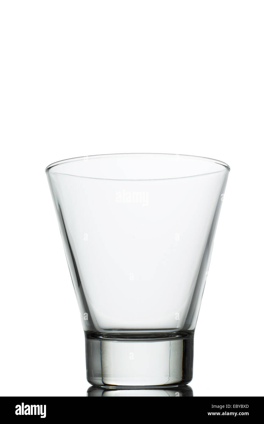 empty water glass on white Stock Photo - Alamy