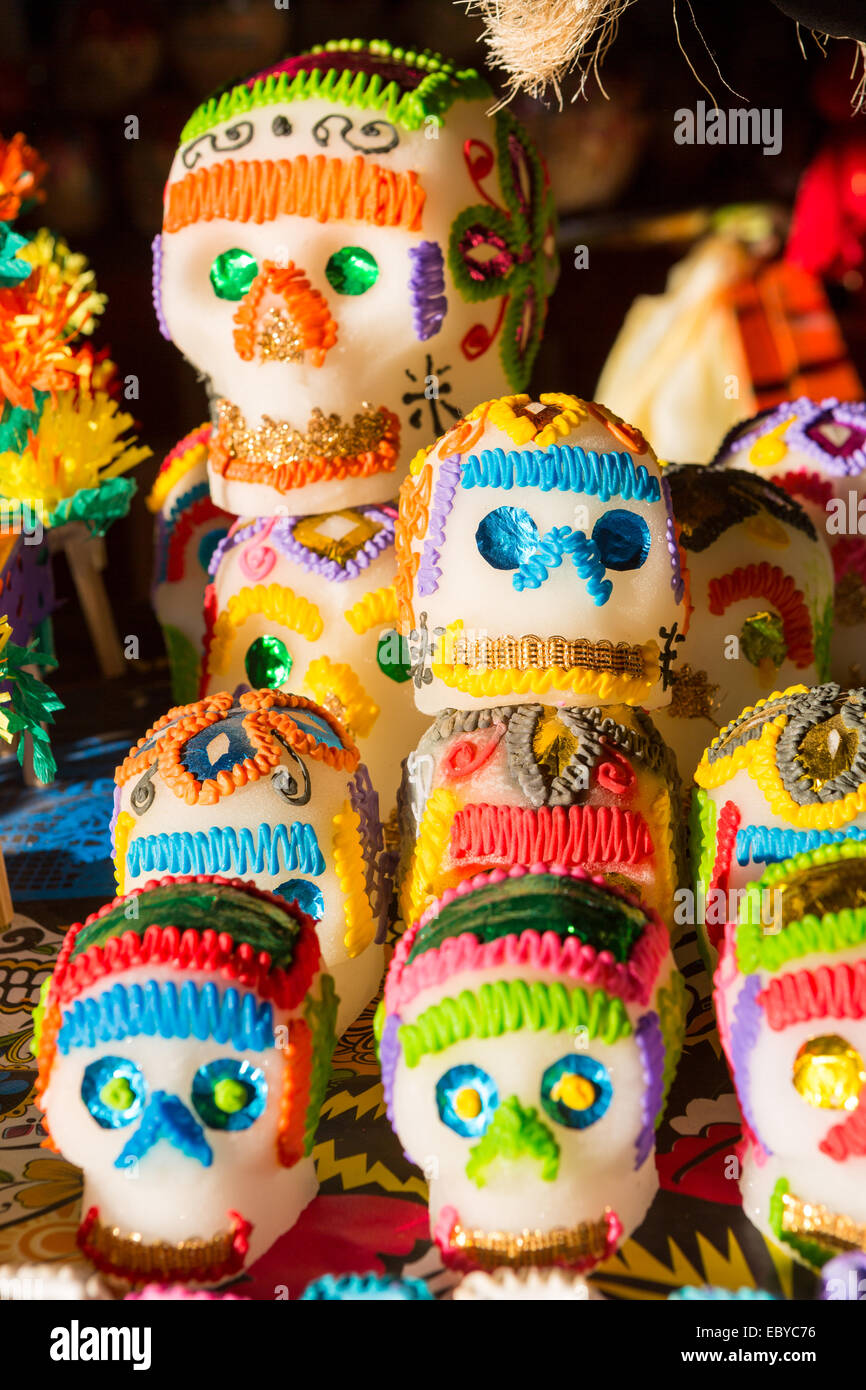 Sugar skulls celebrating the Day of the Dead festival known in spanish ...