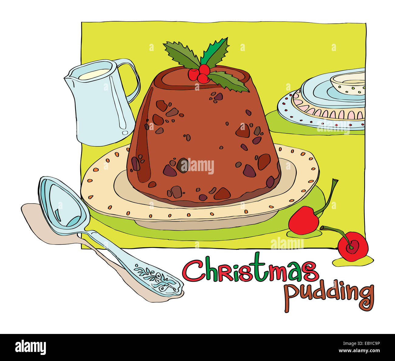 Pudding cartoon hi-res stock photography and images - Alamy