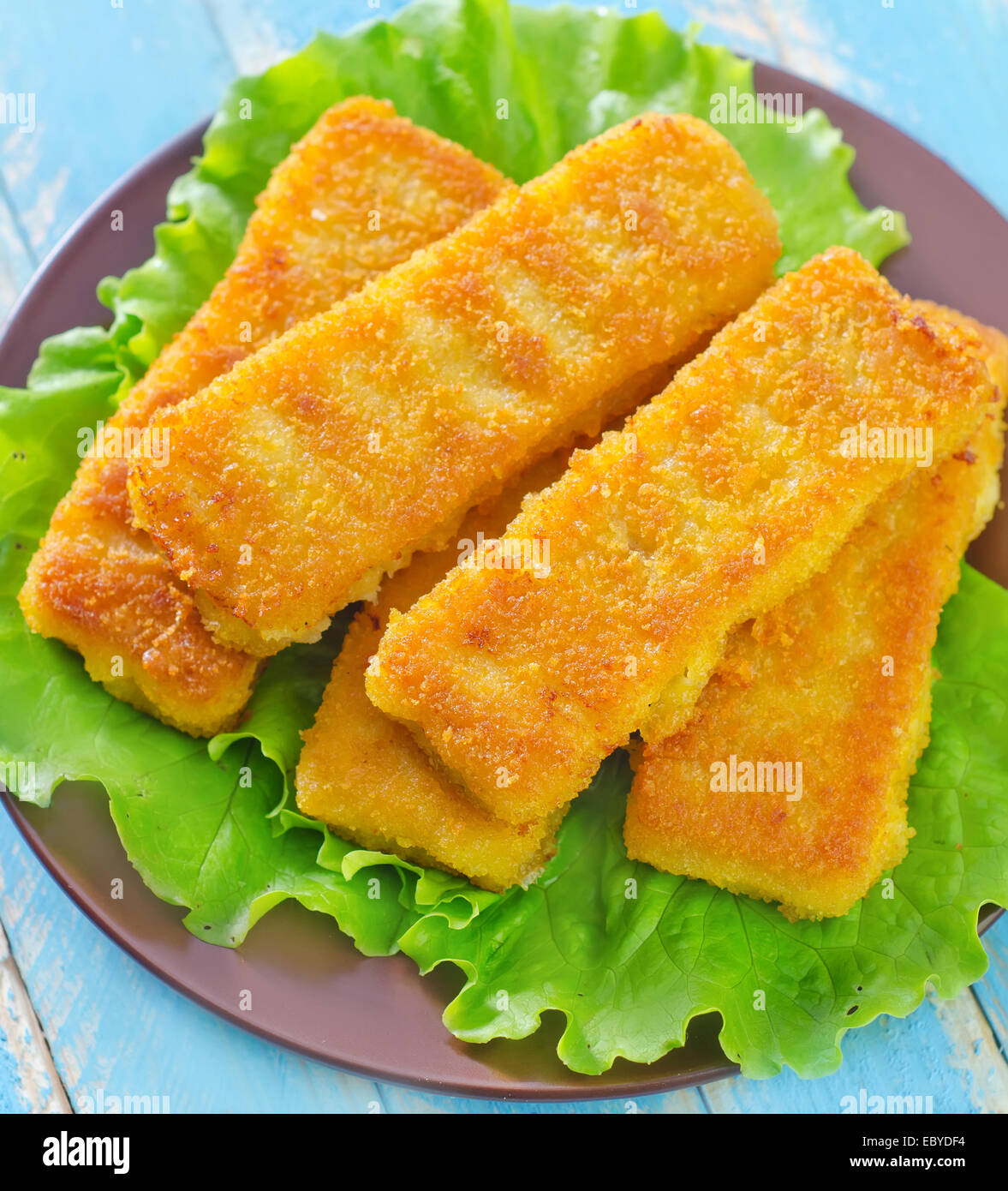 Deep fried fish finger sticks hi-res stock photography and images - Alamy