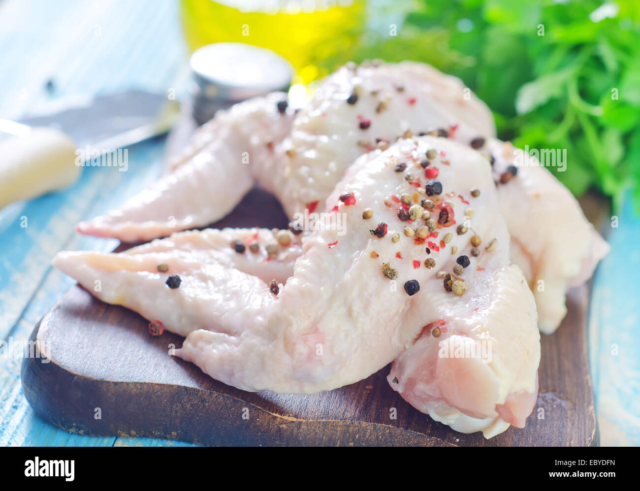 Raw chicken wing drumstick hi-res stock photography and images - Alamy