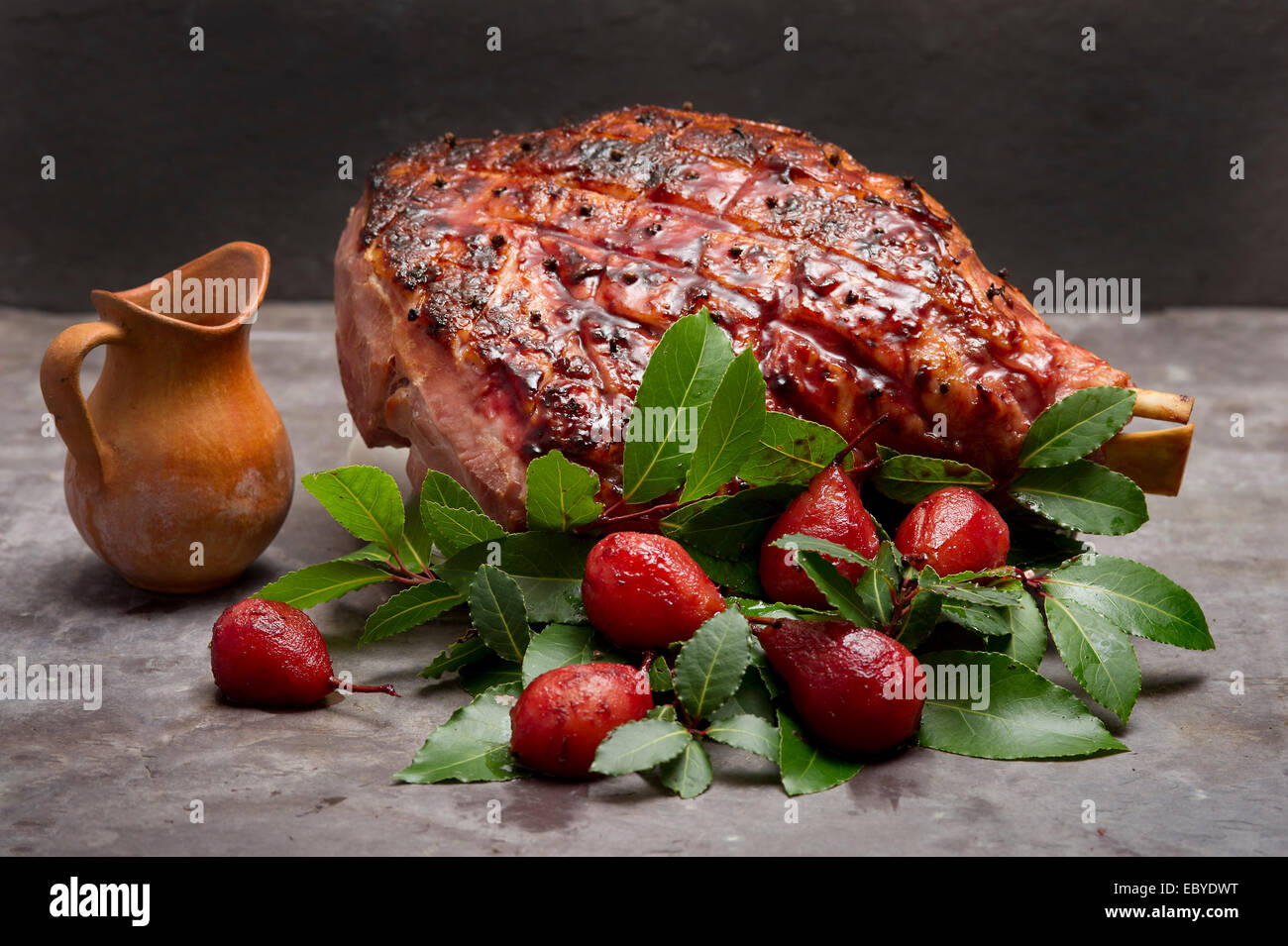 Cooked ham hock Stock Photo - Alamy