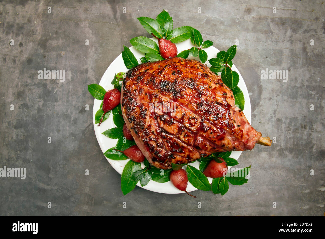 Cooked ham hock Stock Photo - Alamy