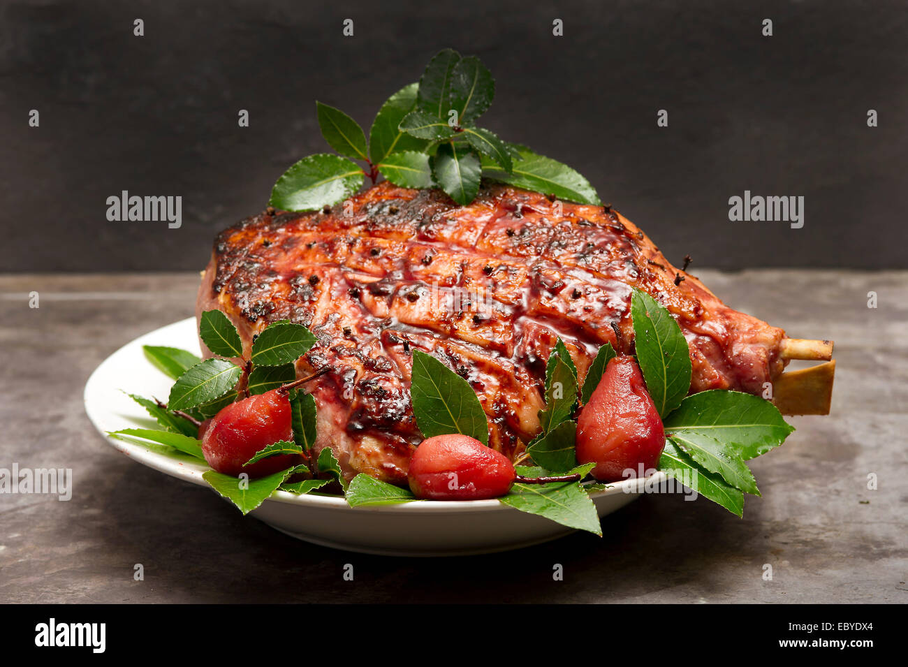 Cooked ham hock Stock Photo - Alamy