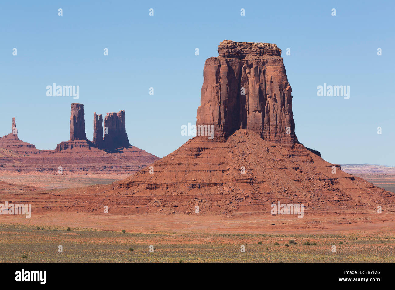 USA, Utah, Monument Valley Navajo Tribal Park, Merrick Butte ...