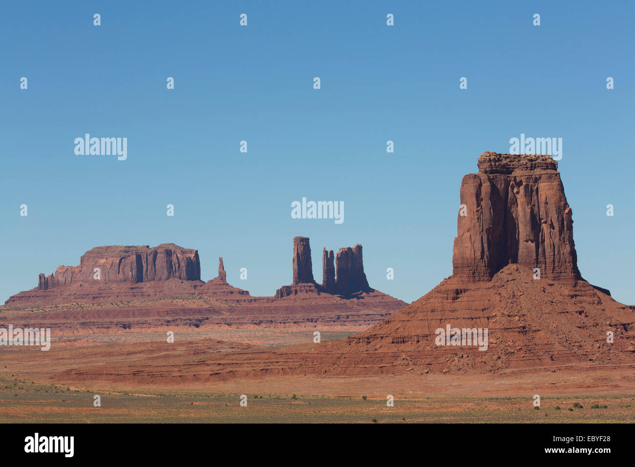 USA, Utah, Monument Valley Navajo Tribal Park, Merrick Butte ...