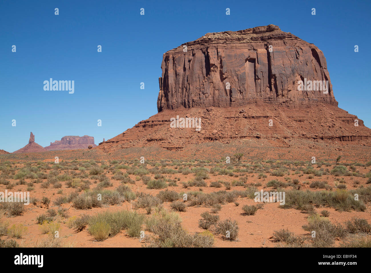 USA, Utah, Monument Valley Navajo Tribal Park, Merrick Butte Stock ...