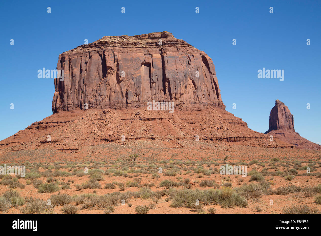 USA, Utah, Monument Valley Navajo Tribal Park, Merrick Butte Stock ...