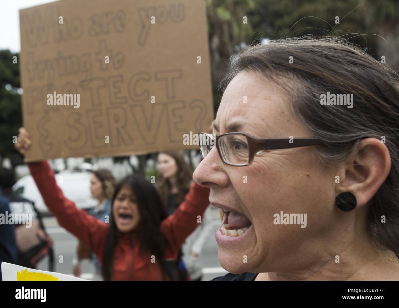 Los Angeles, California, USA. 5th Dec, 2014. Members of Stop Mass ...