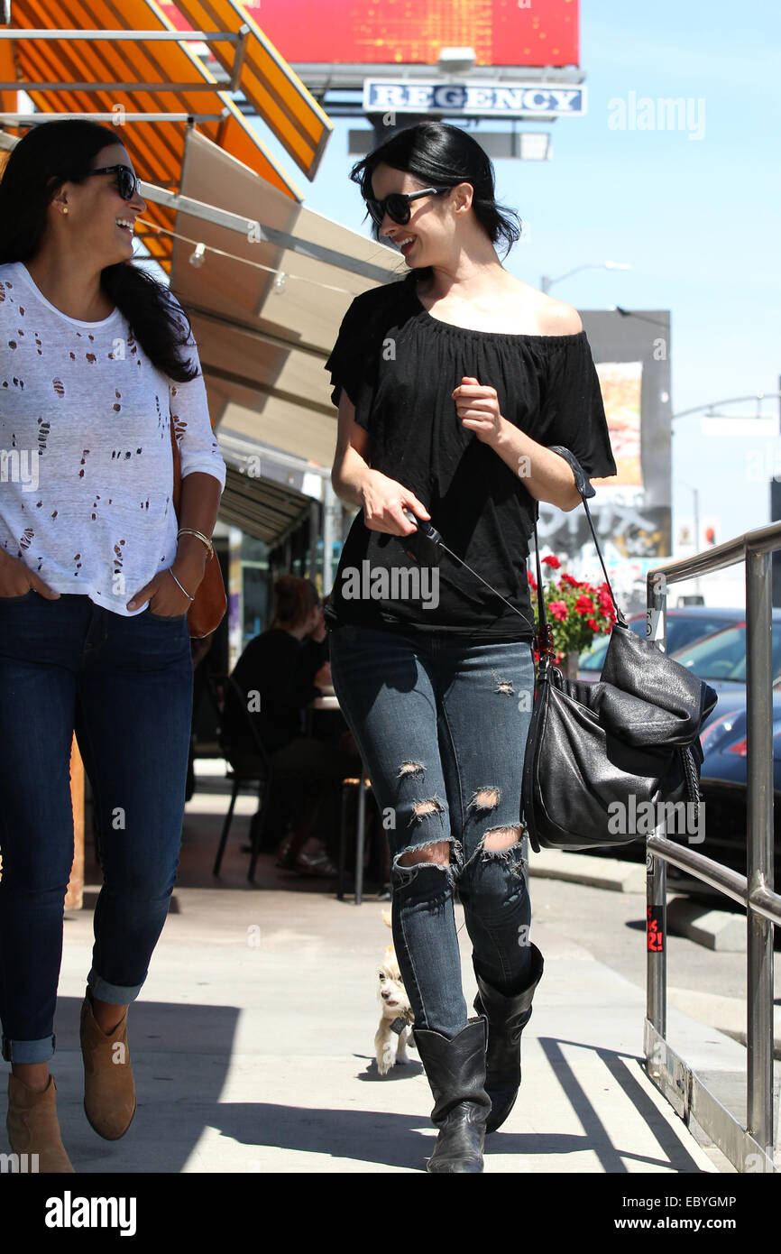 Krysten Ritter, her dog and friends at M Cafe on Melrose Featuring ...