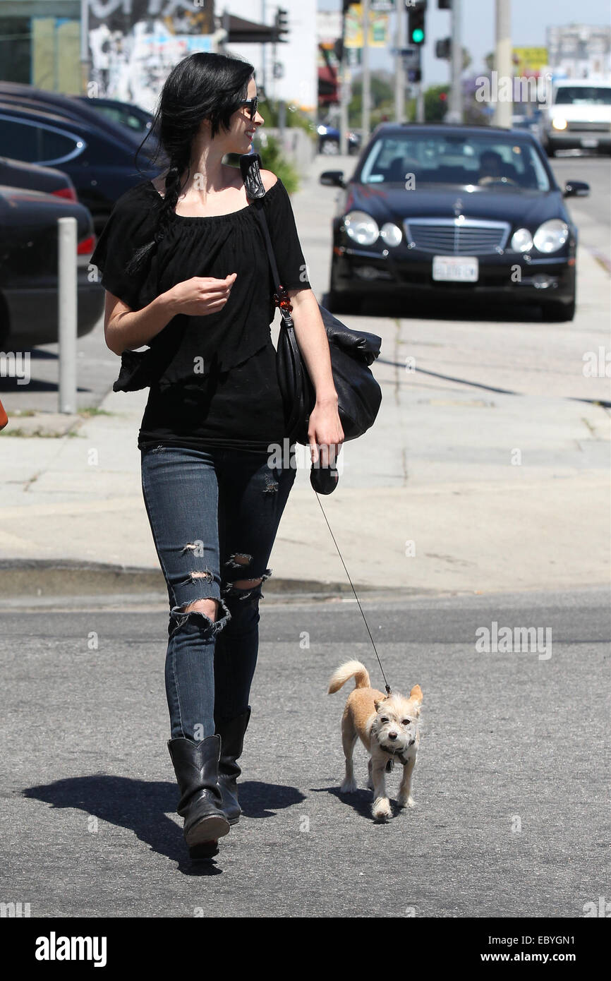 Krysten Ritter, her dog and friends at M Cafe on Melrose Featuring ...