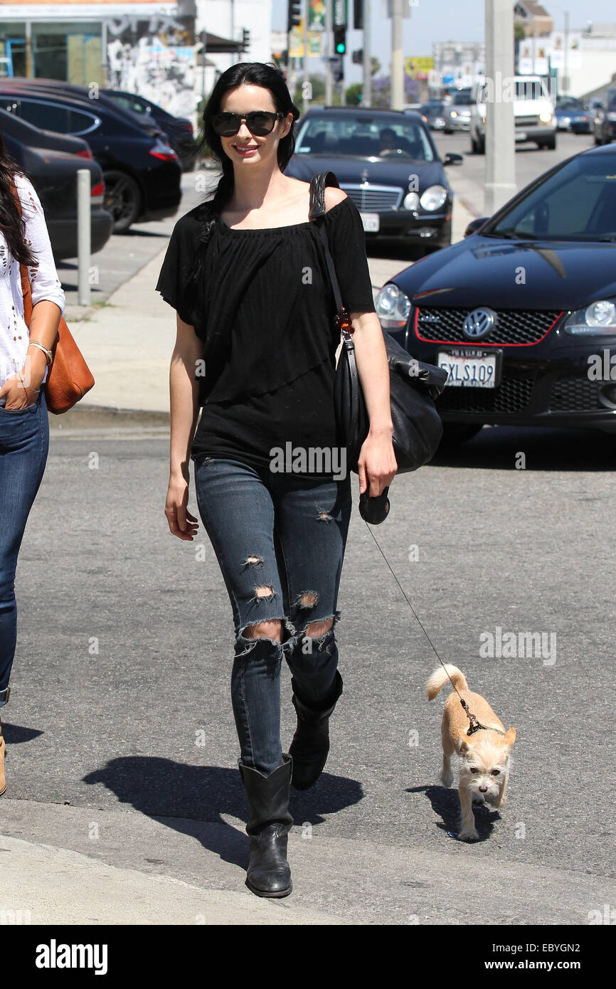 Krysten Ritter, her dog and friends at M Cafe on Melrose Featuring ...