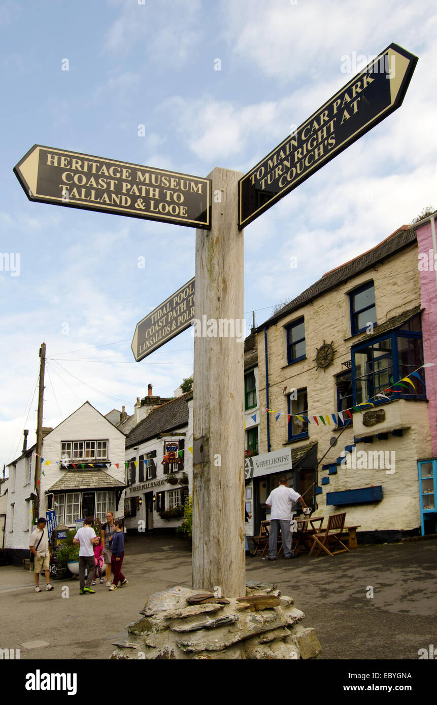 Old Sign in Polperro, Cornwall, England UK Stock Photo - Alamy