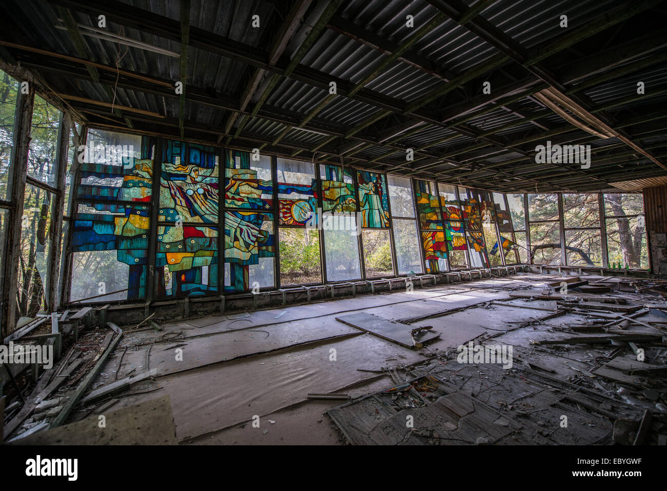 famous Cafe "Pripyat" in Pripyat abandoned city, Chernobyl Exclusion ...