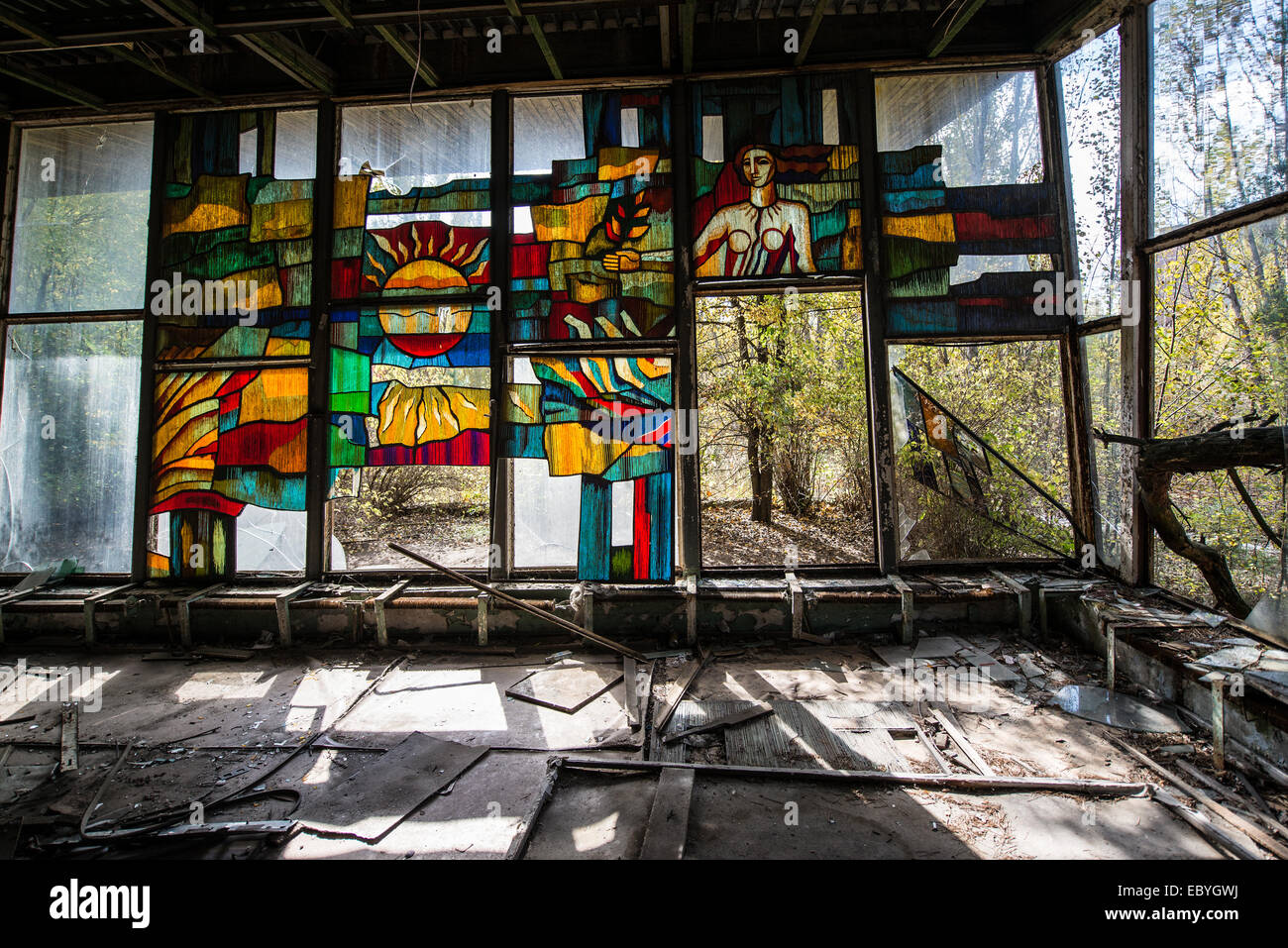 famous Cafe "Pripyat" in Pripyat abandoned city, Chernobyl Exclusion ...