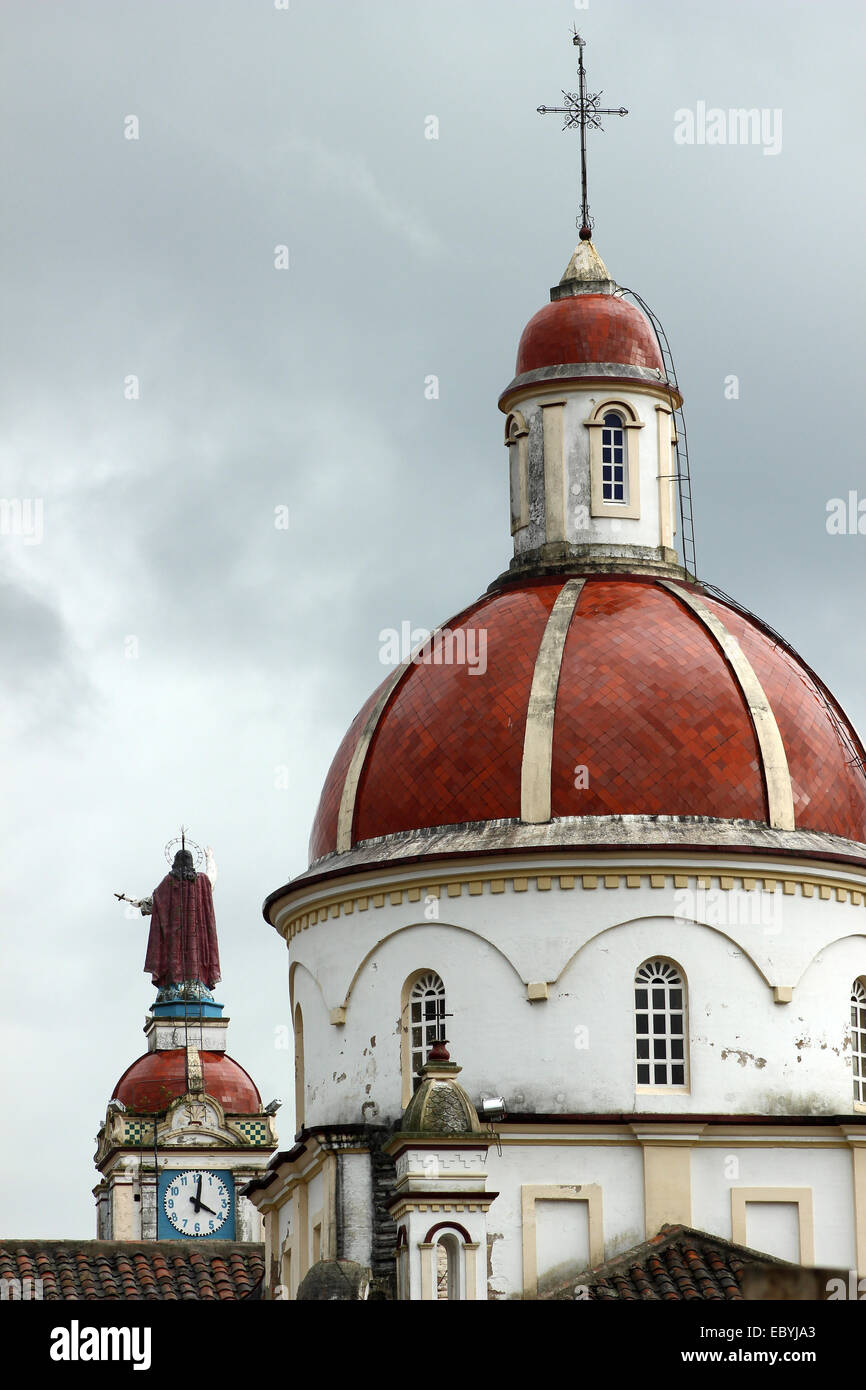 The dome of a Catholic church in Cotacachi, Ecuador Stock Photo - Alamy