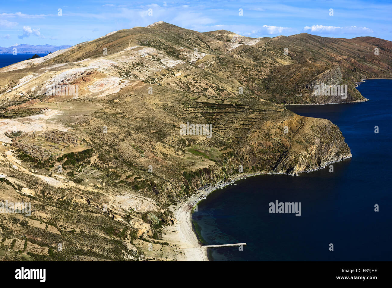 The Northern part of Isla del Sol (Island of the Sun), a popular ...