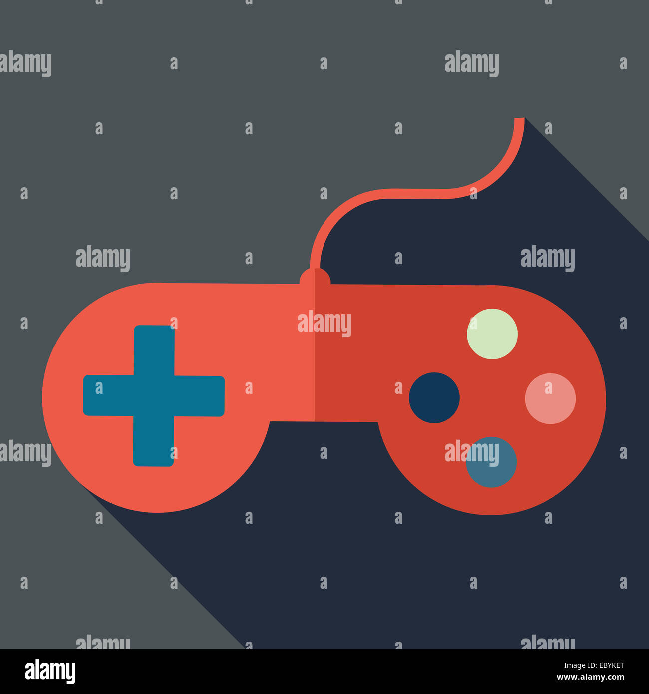 Modern flat design concept icon. Gamepad, computer joystick. Vec Stock ...