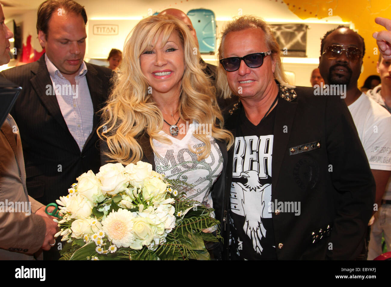 Robert Geiss and Carmen Geiss attending the opening event of a new ...