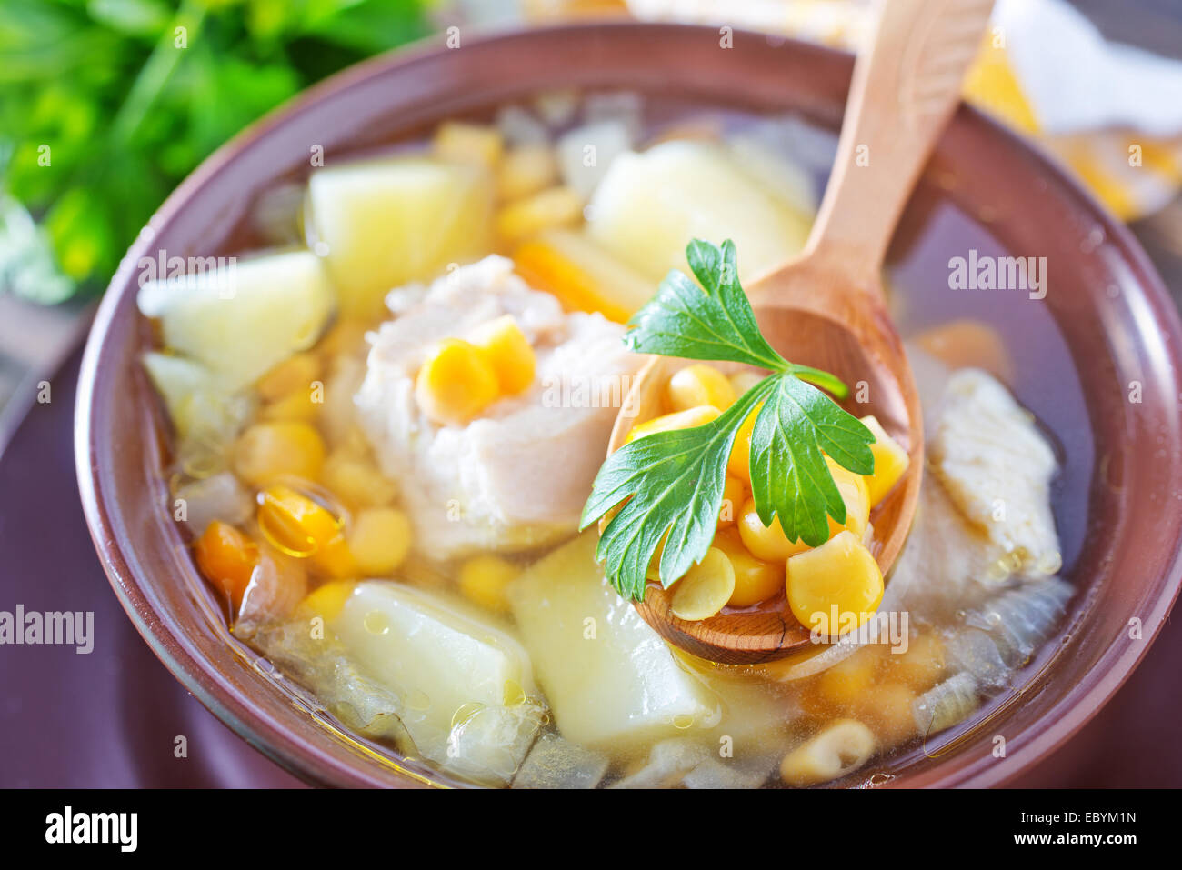 Sweet corn broth hi-res stock photography and images - Alamy