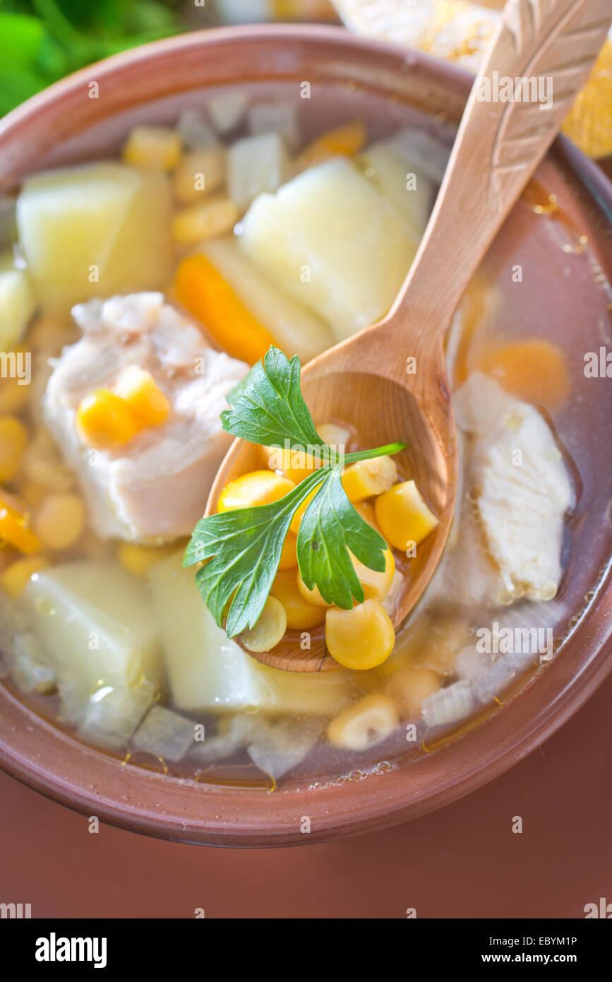 Sweet corn broth hi-res stock photography and images - Alamy