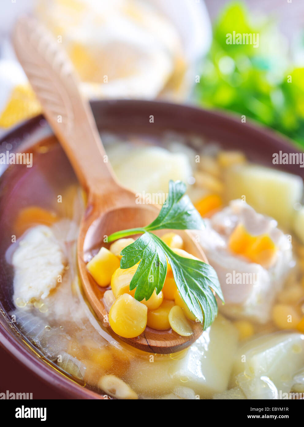 Sweet corn broth hi-res stock photography and images - Alamy