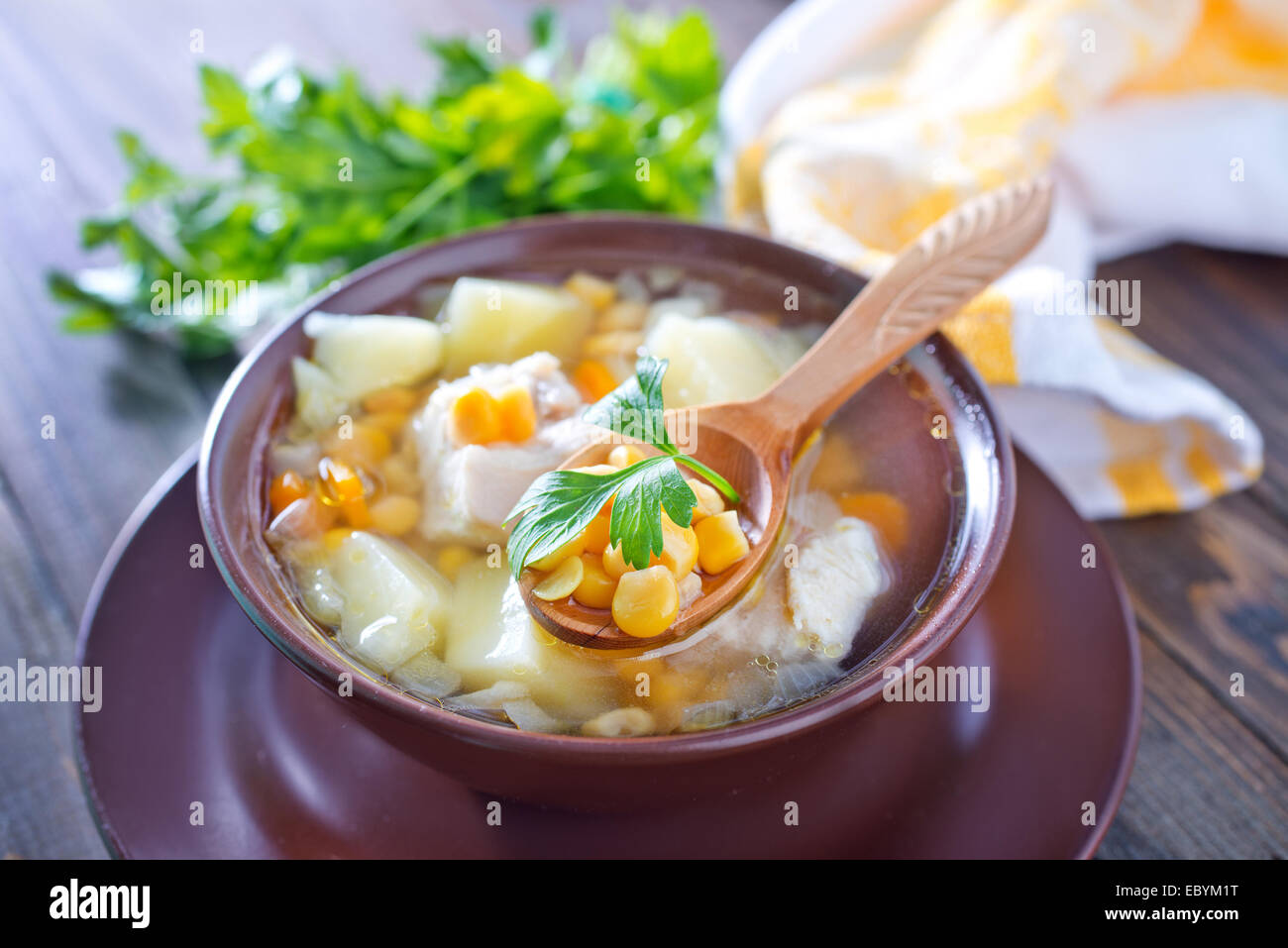 Sweet corn broth hi-res stock photography and images - Alamy