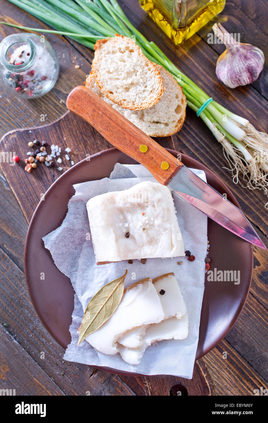 lard with spice Stock Photo - Alamy