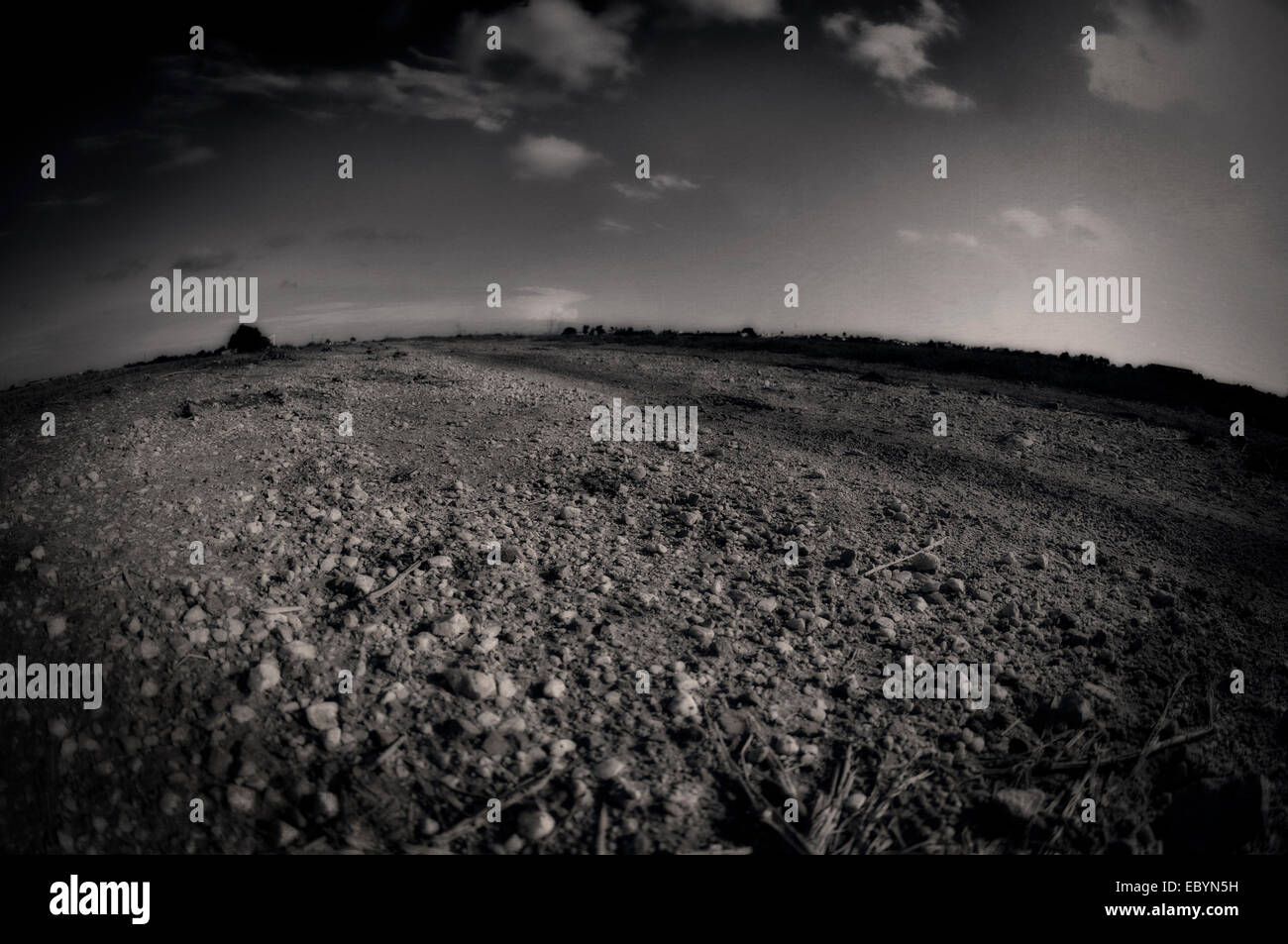 Deserted dark landscape Stock Photo - Alamy