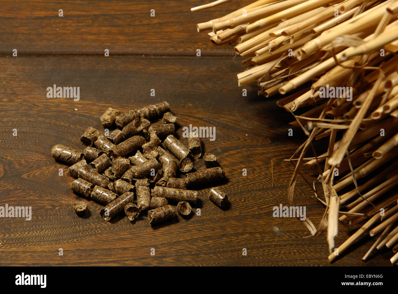 alternative biofuel from straw combustion in furnaces Stock Photo - Alamy