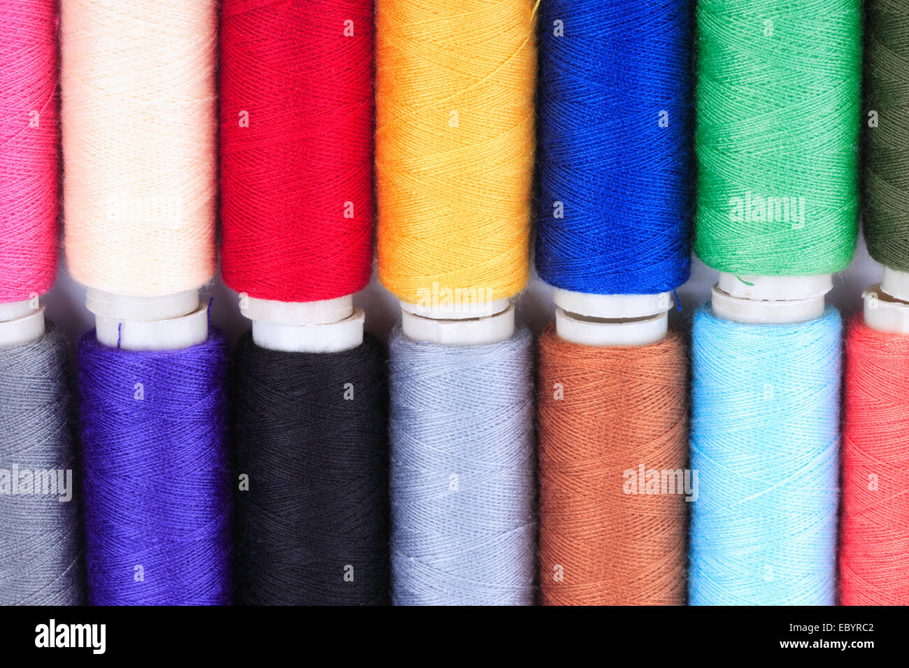 many spool with thread Stock Photo - Alamy