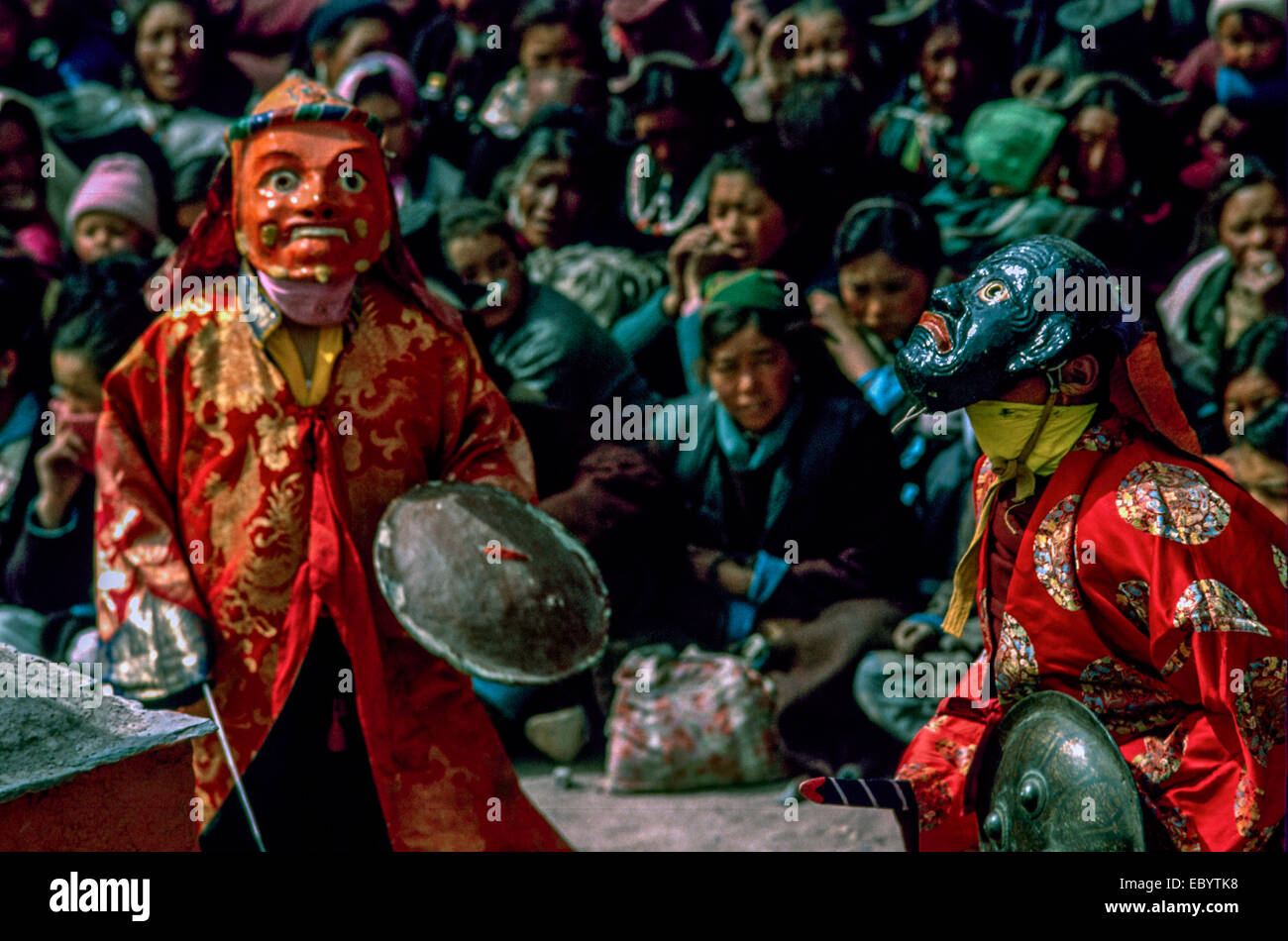 Ladakh Matho monastery Tibet annual Cham dance ceremony performing ...